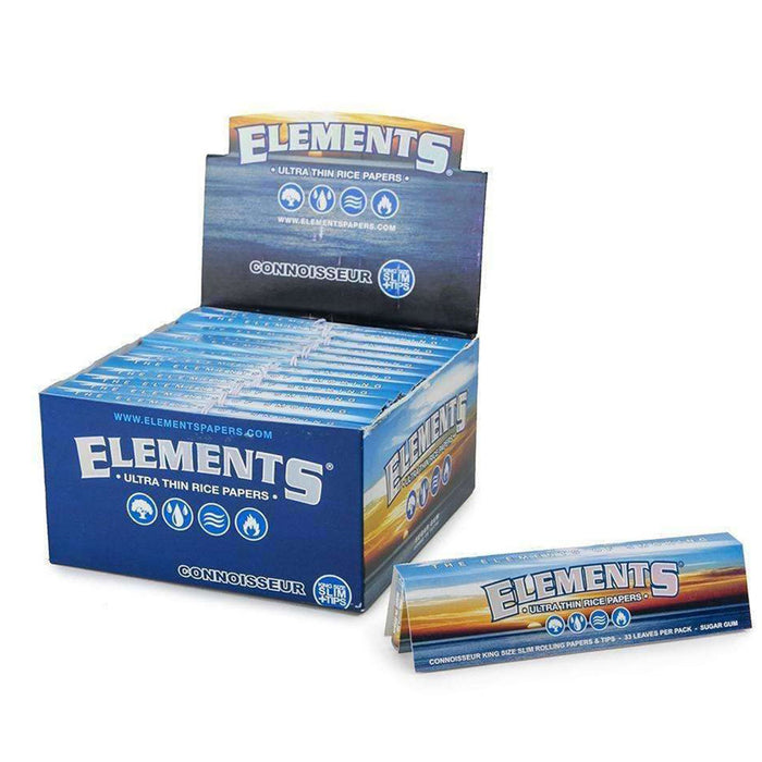 Elements Connoisseur King Size Slim Ultra Thin Rice Rolling Paper (Box ...